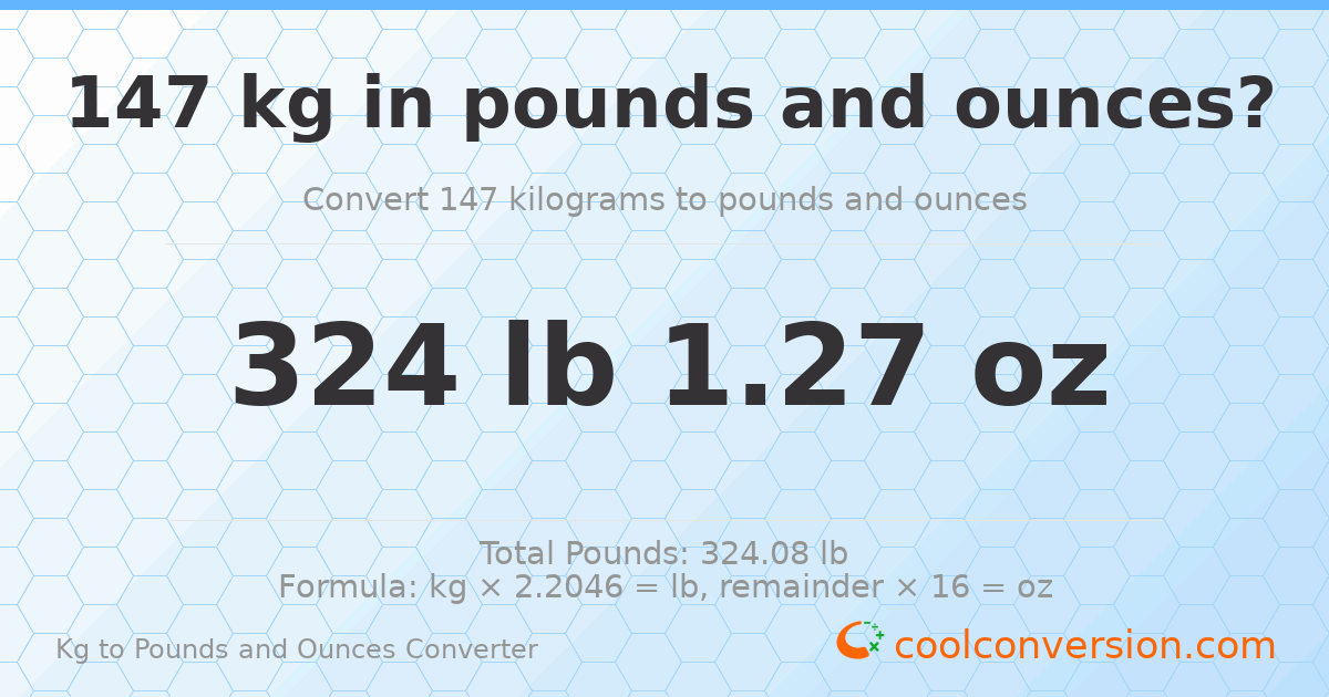 147 Kg In Lbs