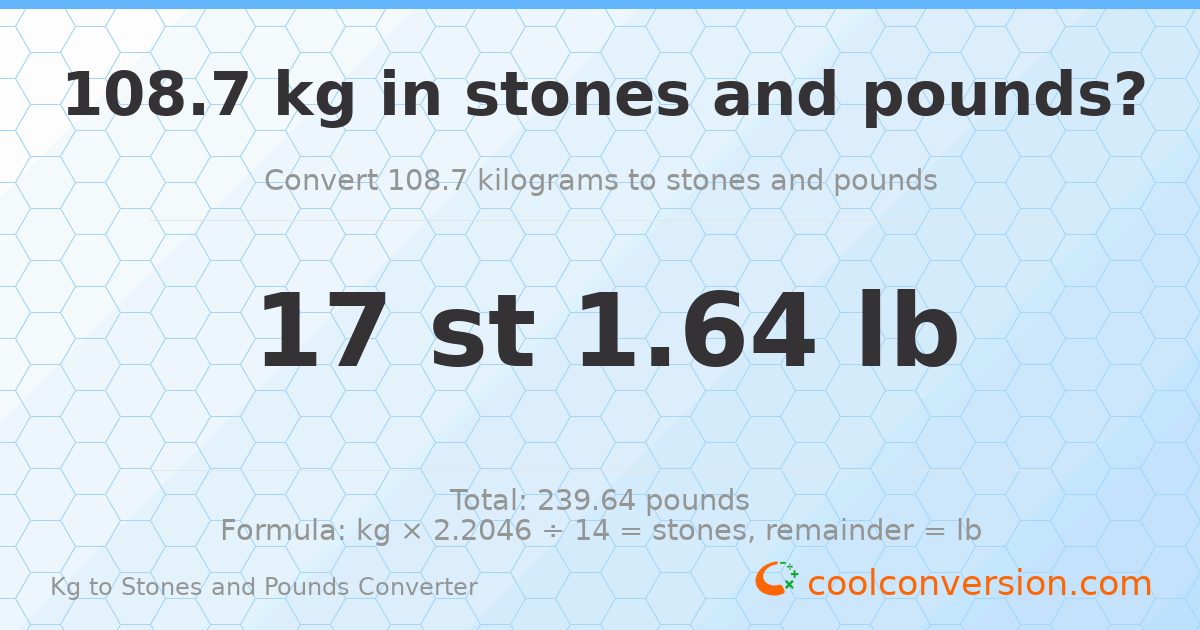 108 7 Kg To Lbs